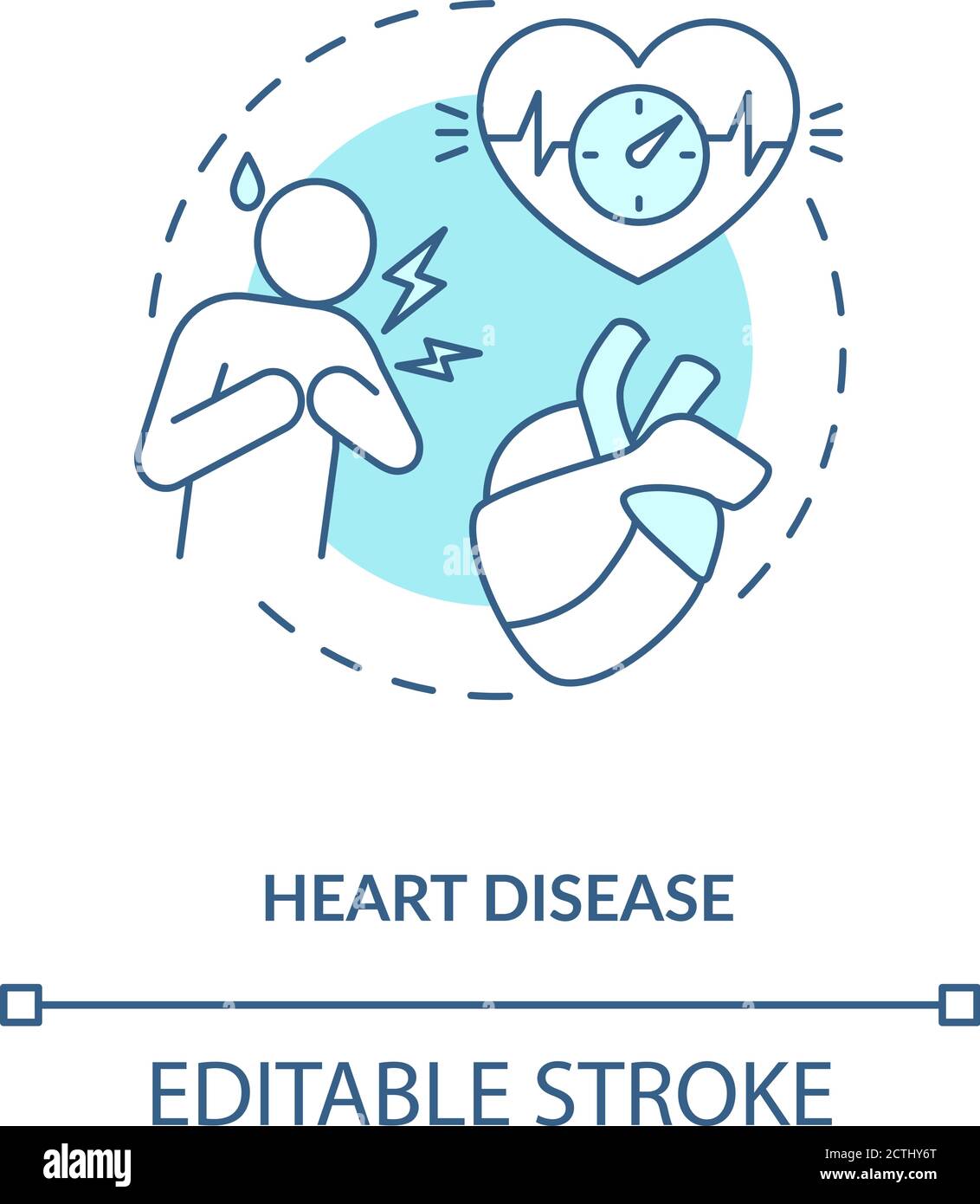 Heart disease concept icon Stock Vector Image & Art - Alamy