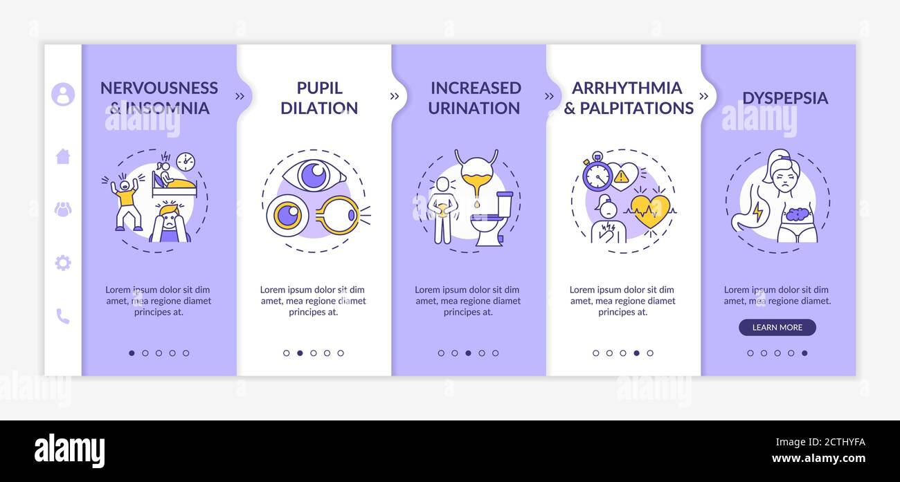 Energetics negative health effects onboarding vector template Stock ...