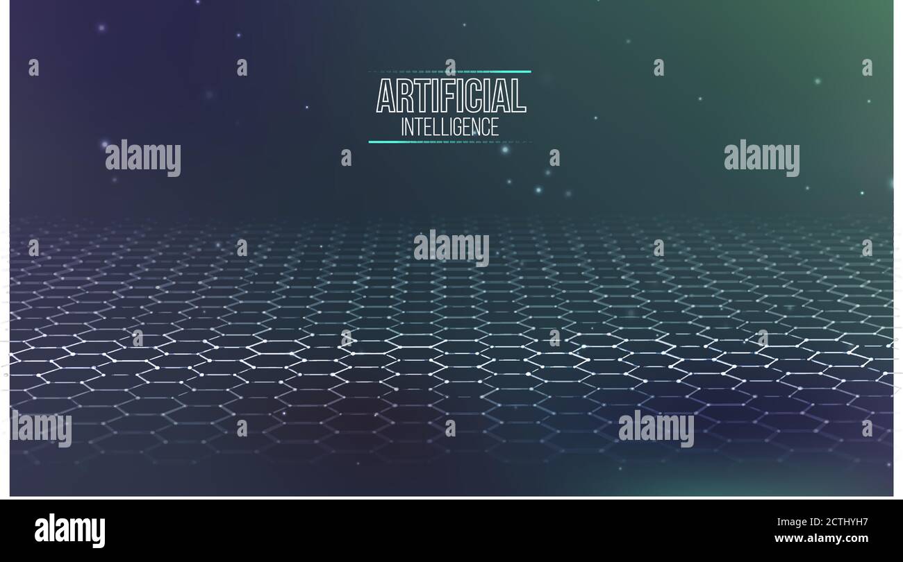 Artificial intelligence vector wave light background digital wallpaper ...