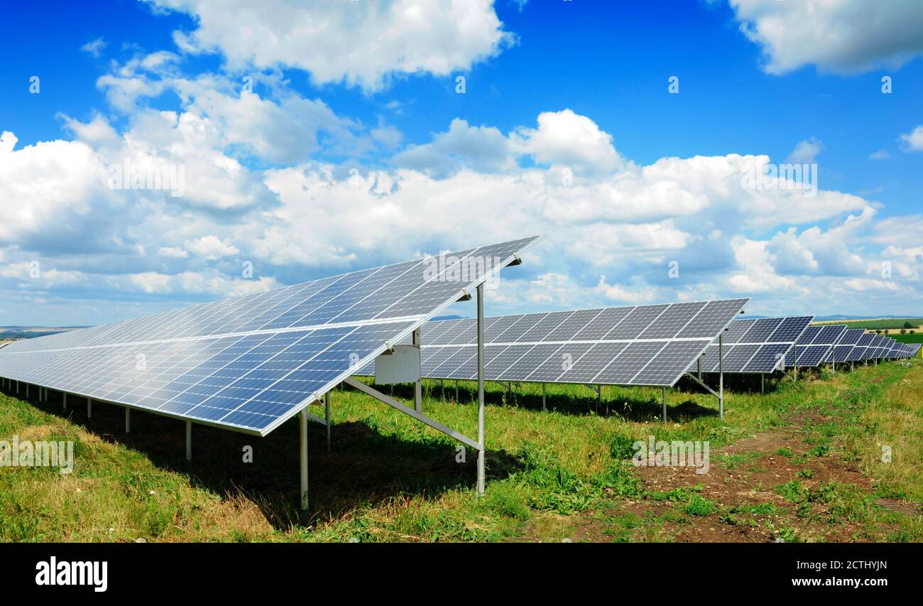 Solar panel produces green hi-res stock photography and images - Alamy