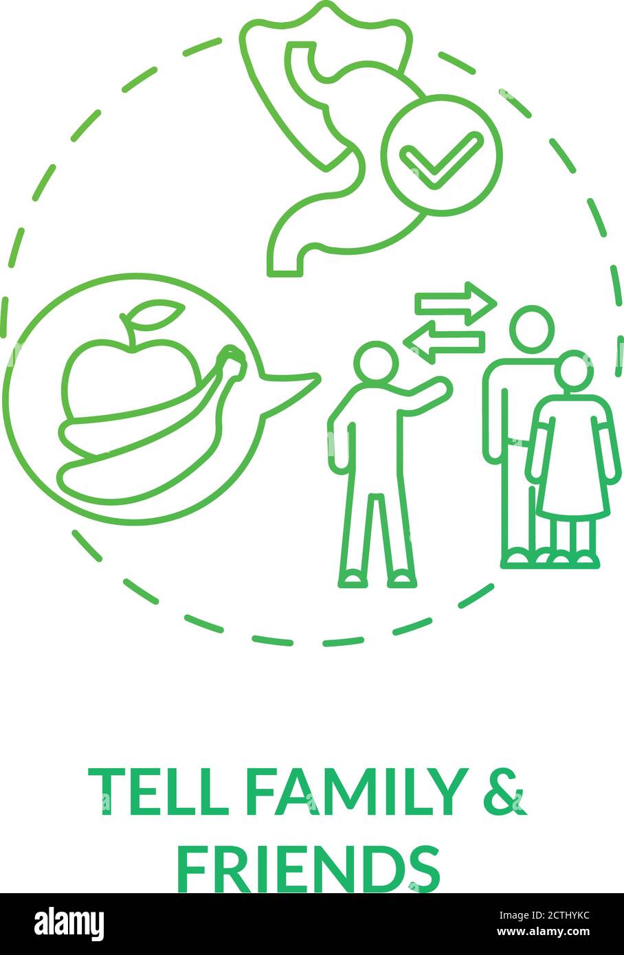 Tell family and friends concept icon Stock Vector Image & Art - Alamy