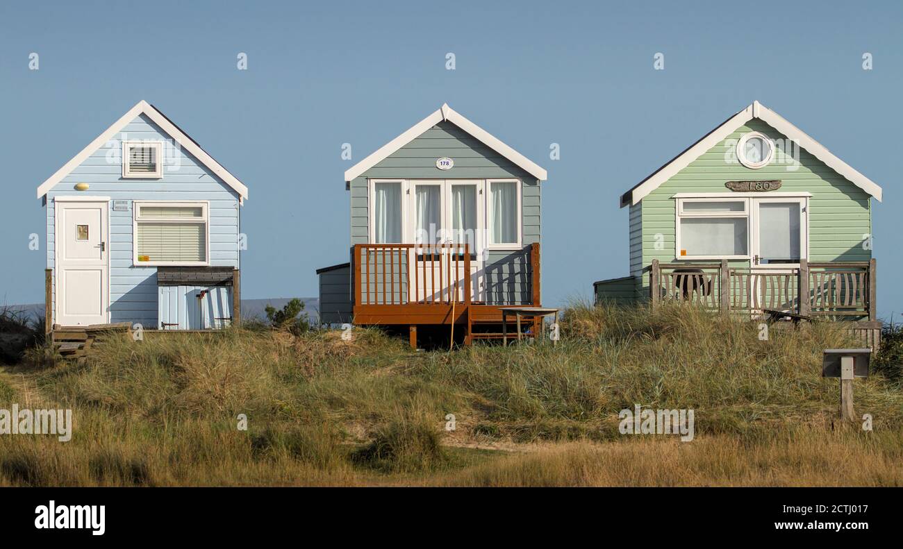 Sheds on the beach sand hi-res stock photography and images - Alamy