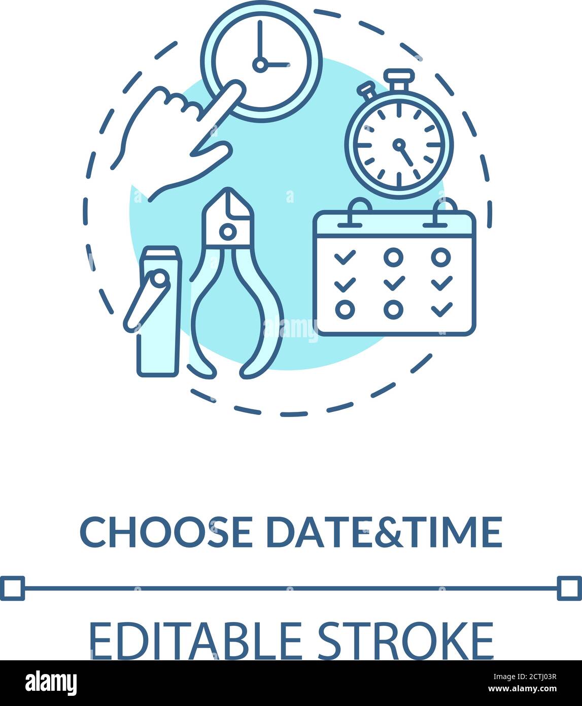 Choose date and time concept icon Stock Vector Image & Art - Alamy