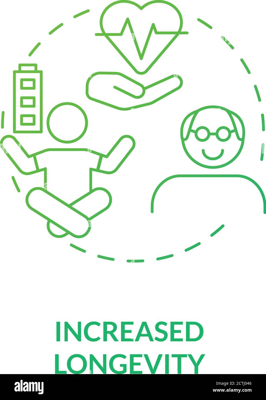 Increased longevity concept icon Stock Vector Image & Art - Alamy