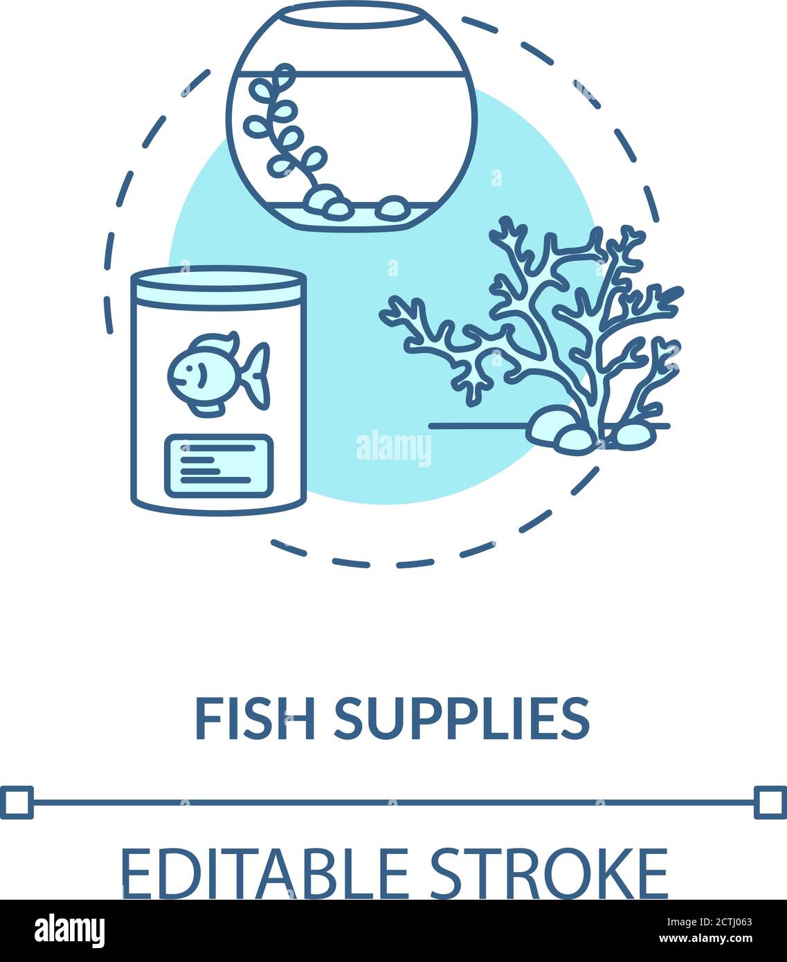 Fish supplies concept icon Stock Vector Image & Art - Alamy