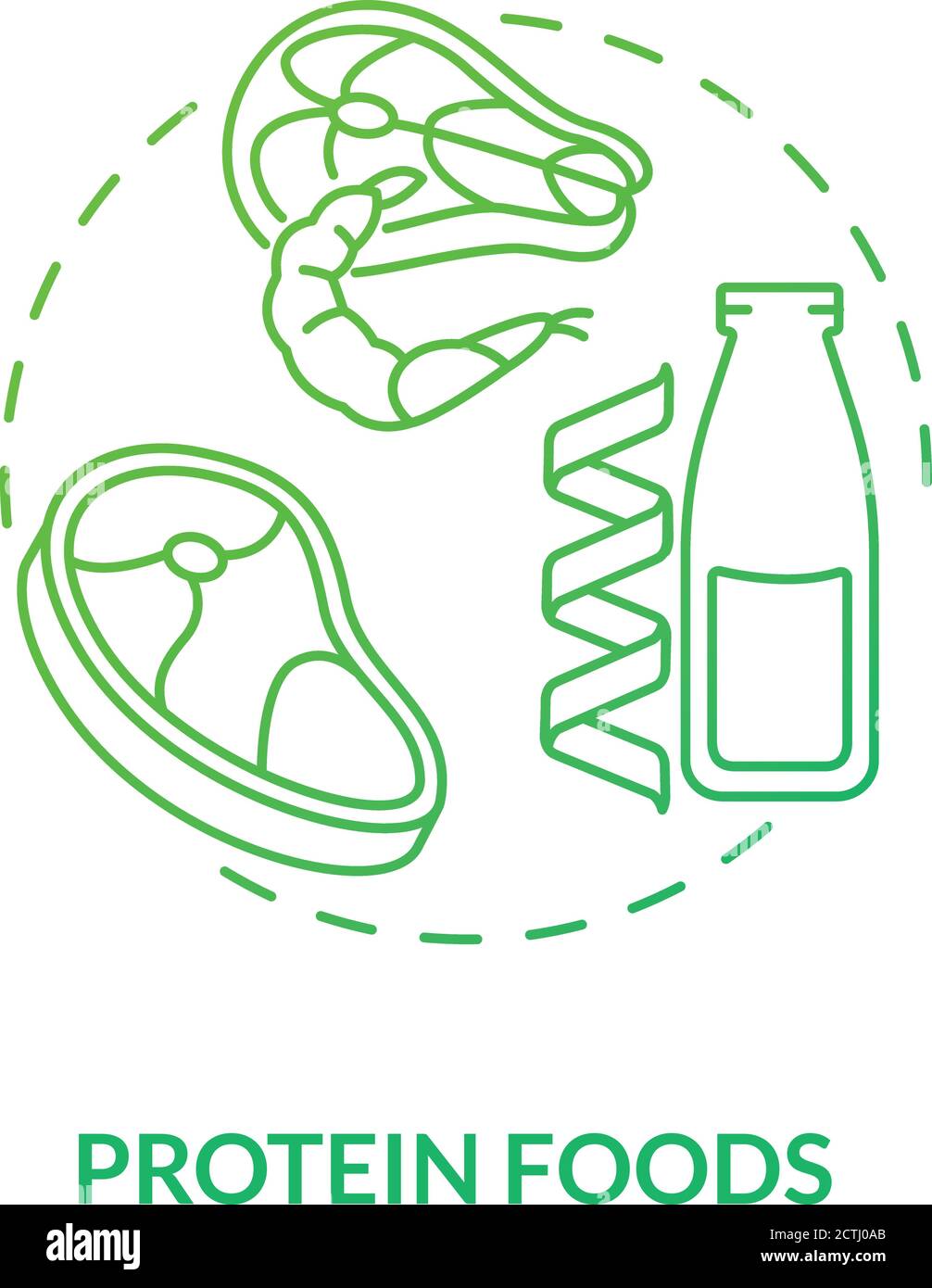 Protein foods concept icon Stock Vector Image & Art - Alamy