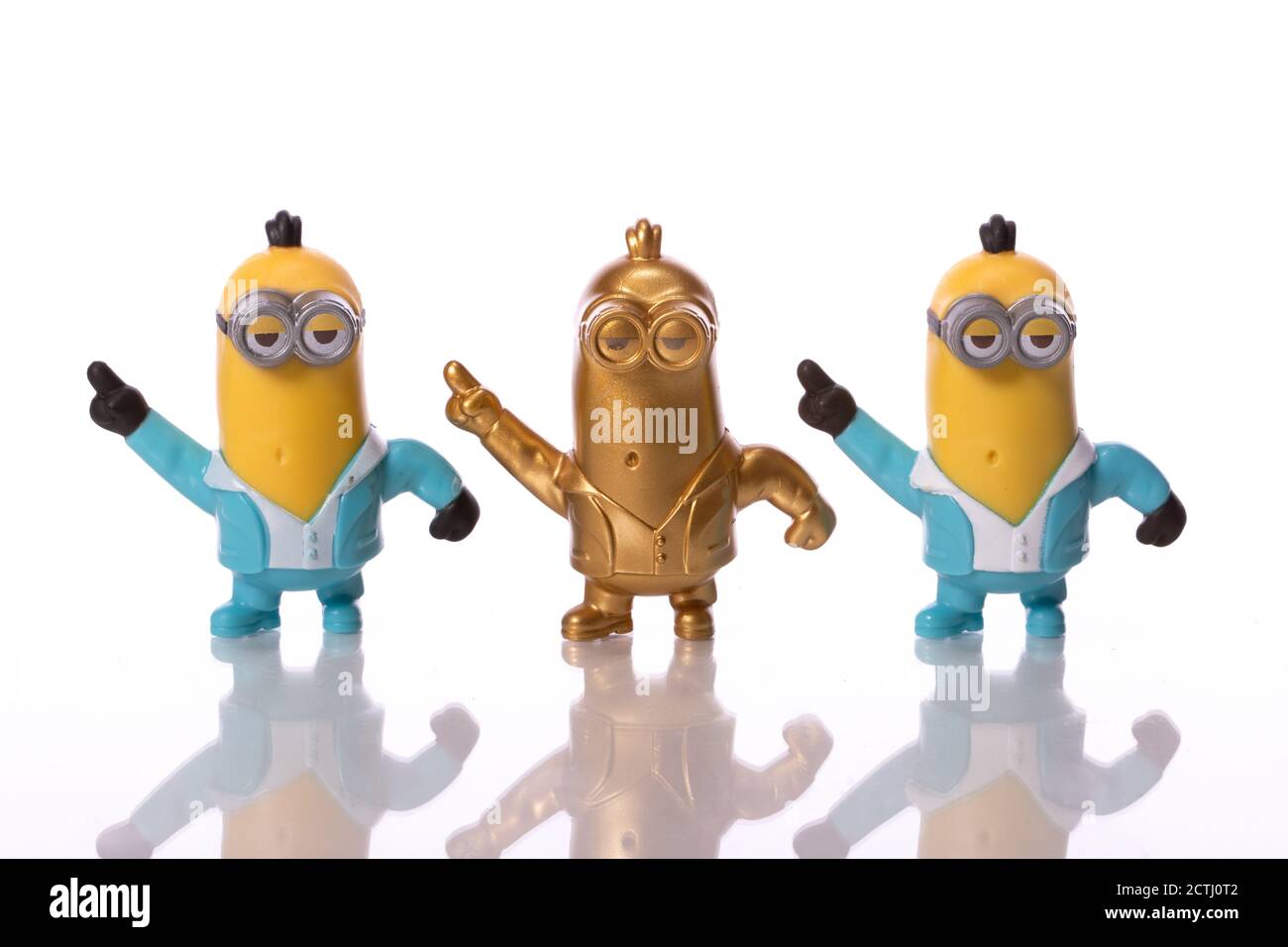 LA, CA, USA Sep 1, 2020: group of dancing toy minions, from Despicable ...