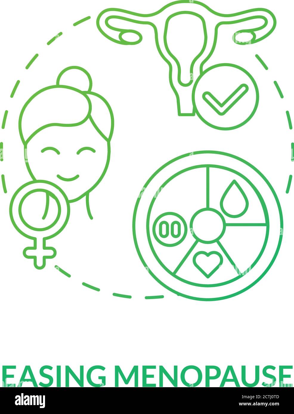 Easing menopause concept icon Stock Vector Image & Art - Alamy