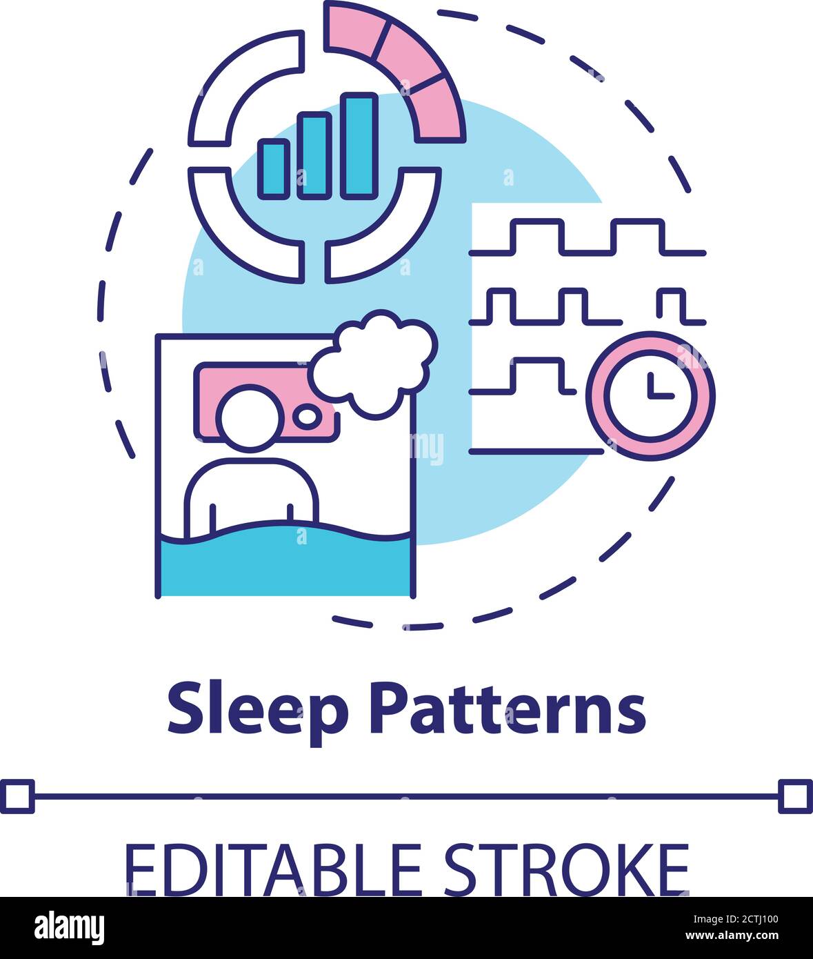 Sleep patterns concept icon Stock Vector Image & Art - Alamy