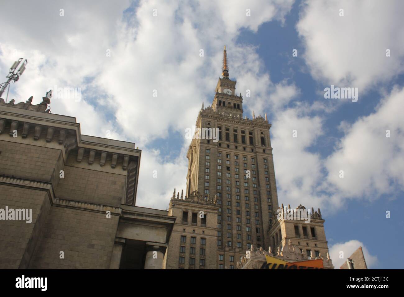 Palace culture science tower clock hi-res stock photography and images ...