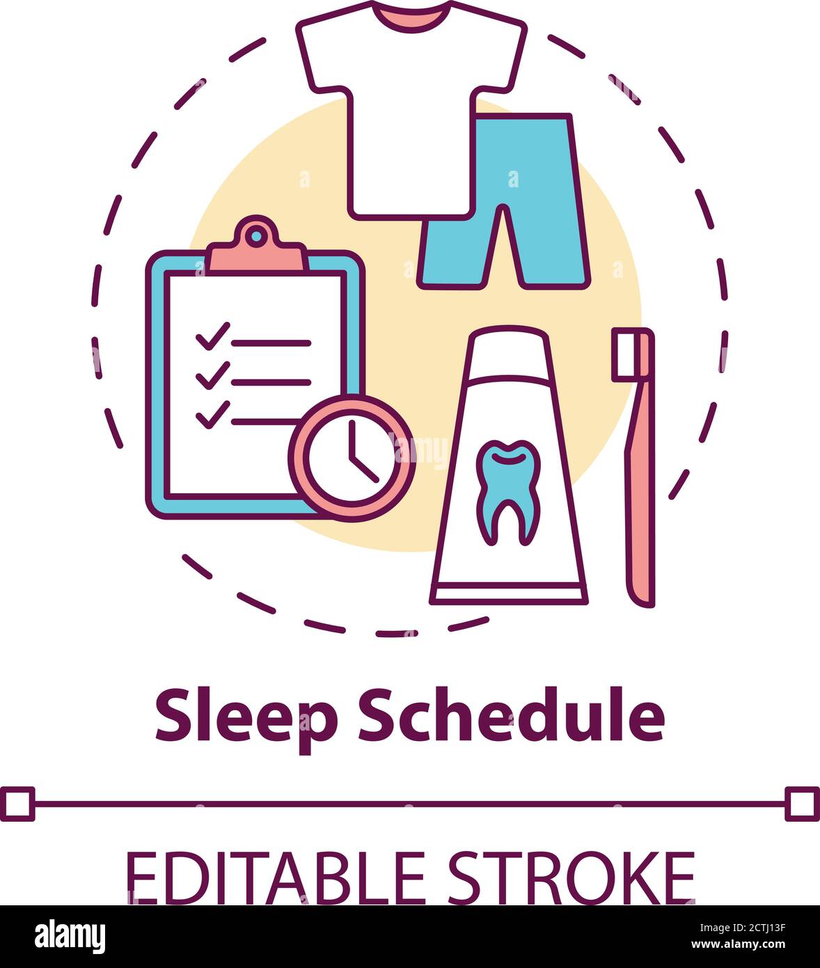 Sleep schedule concept icon Stock Vector Image & Art - Alamy