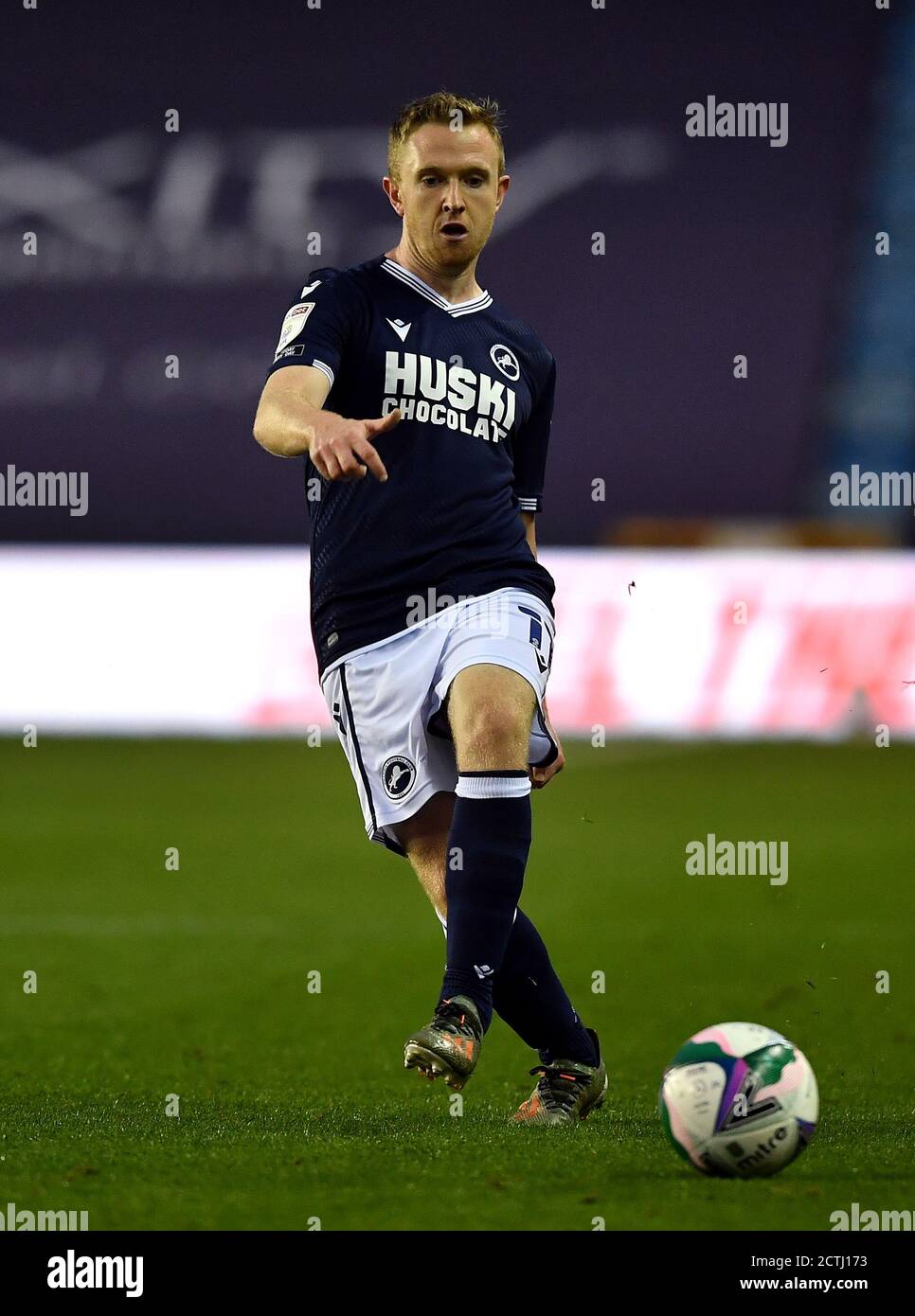 Millwall's Shane Ferguson in action during the Carabao Cup third round ...