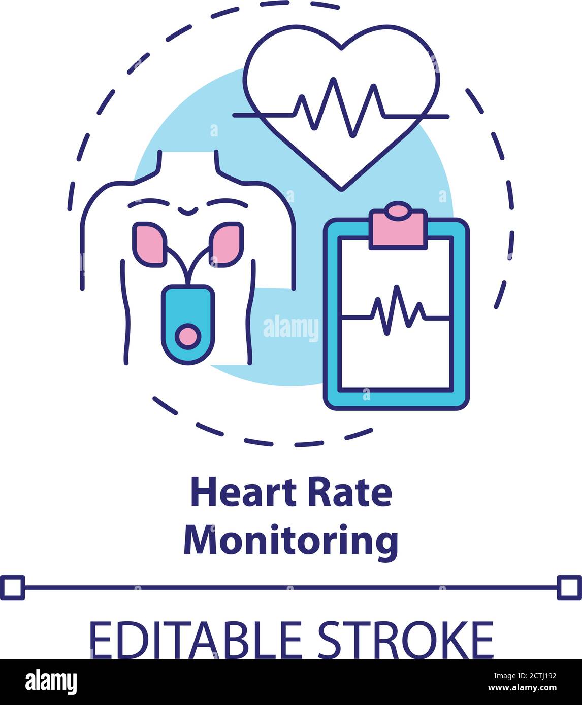 Cardiogram monitoring outline icon hi-res stock photography and images ...