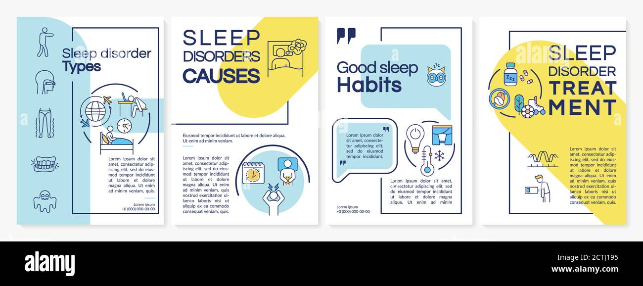 Sleep disorder types brochure template Stock Vector Image & Art - Alamy