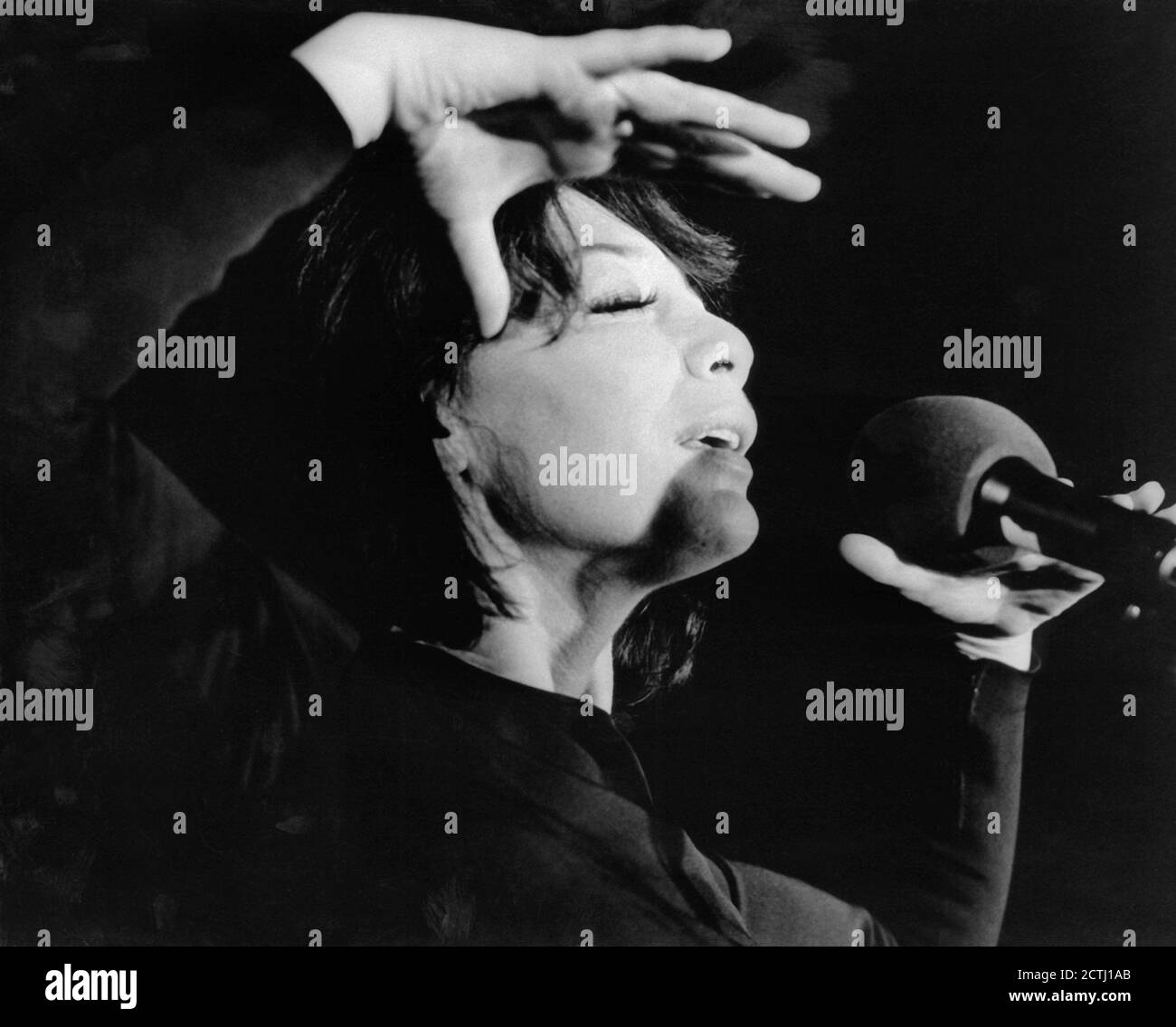 The French singer and actress Juliette Greco, recorded during a ...