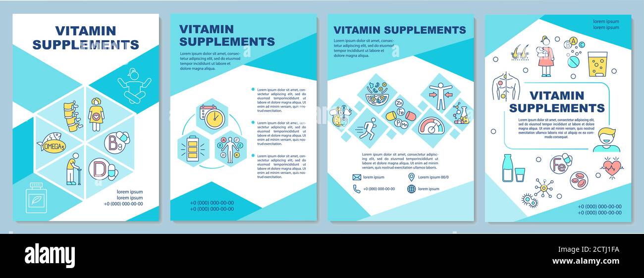 Vitamin supplements brochure template Stock Vector Image & Art - Alamy