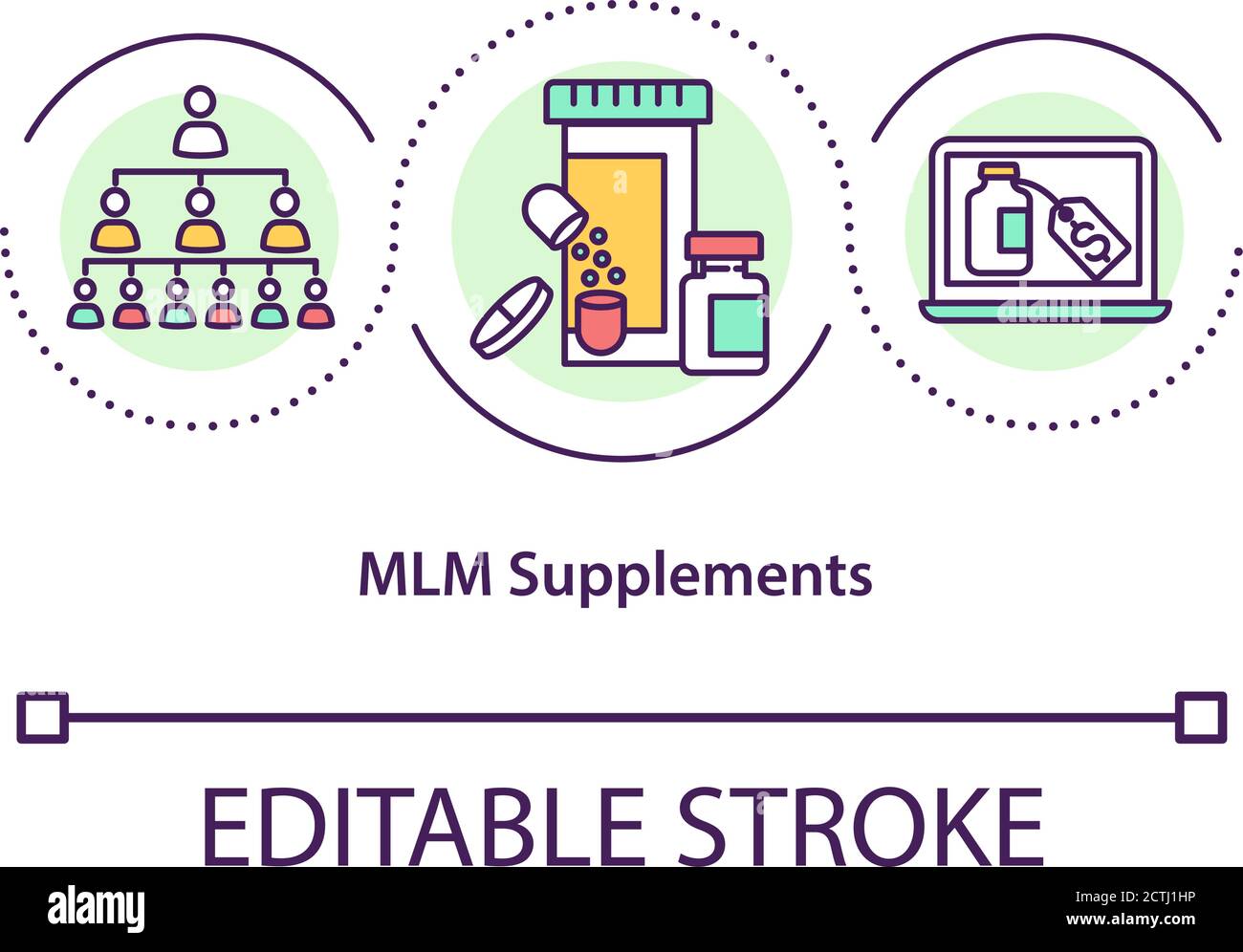 MLM supplements concept icon Stock Vector Image & Art - Alamy