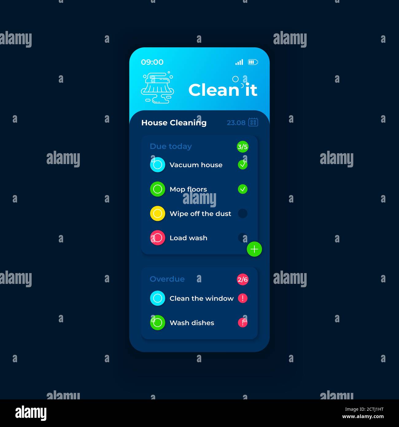 Housekeeping managing smartphone interface vector template Stock Vector Image & Art - Alamy