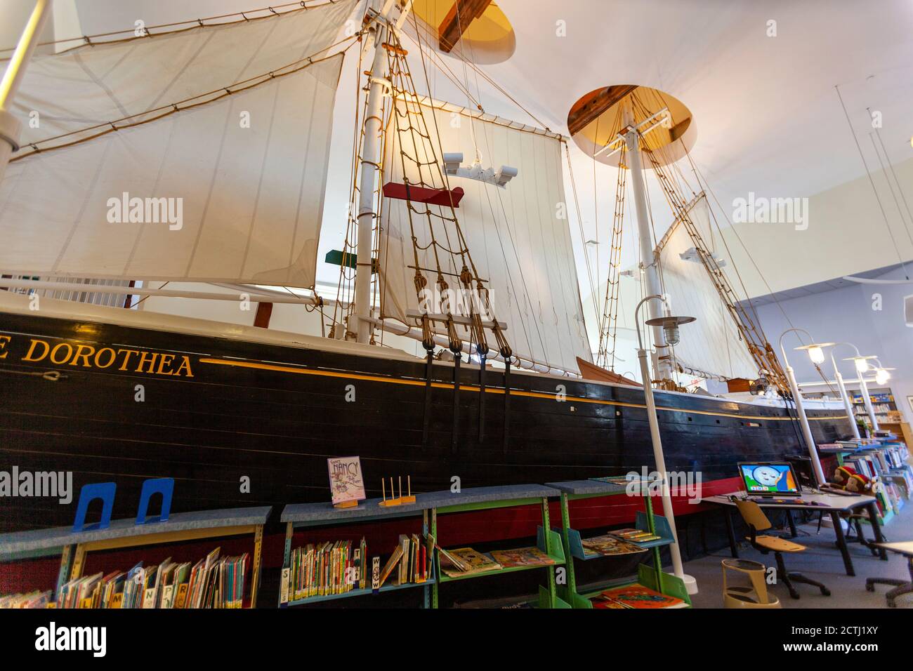 Rose Dorothea ship in Provincetown Library, Provincetown, Massachusetts ...