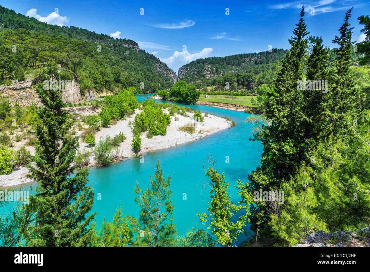 The Köprüçay River, which originates from the Taurus Mountains and ...