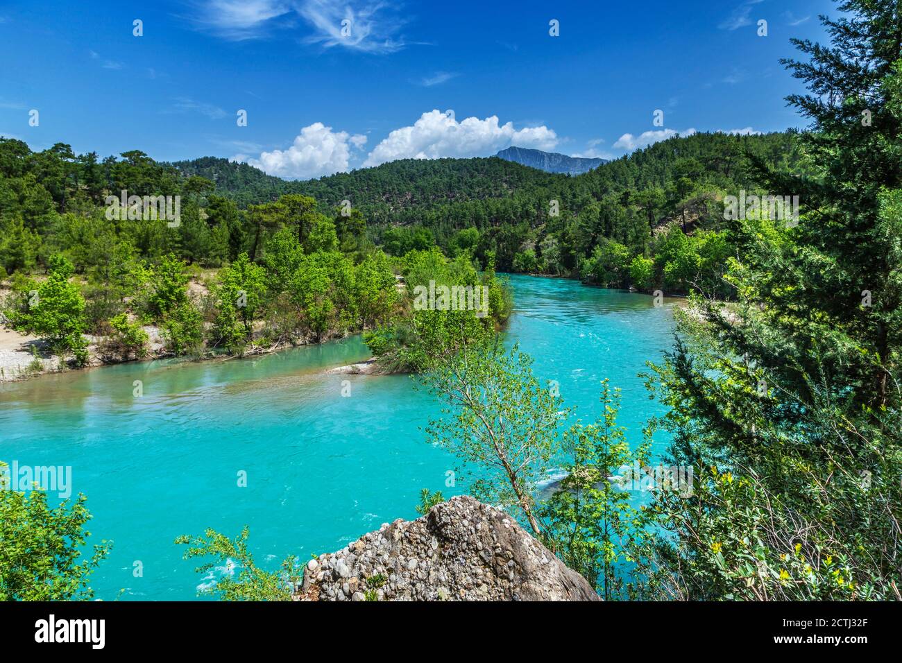 The Köprüçay River, which originates from the Taurus Mountains and ...