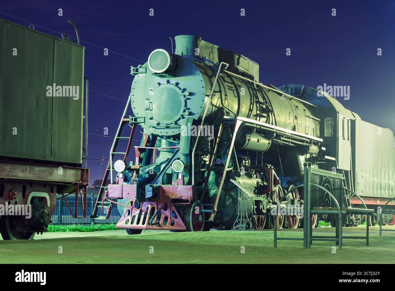 Steam locomotive at night hi-res stock photography and images - Alamy