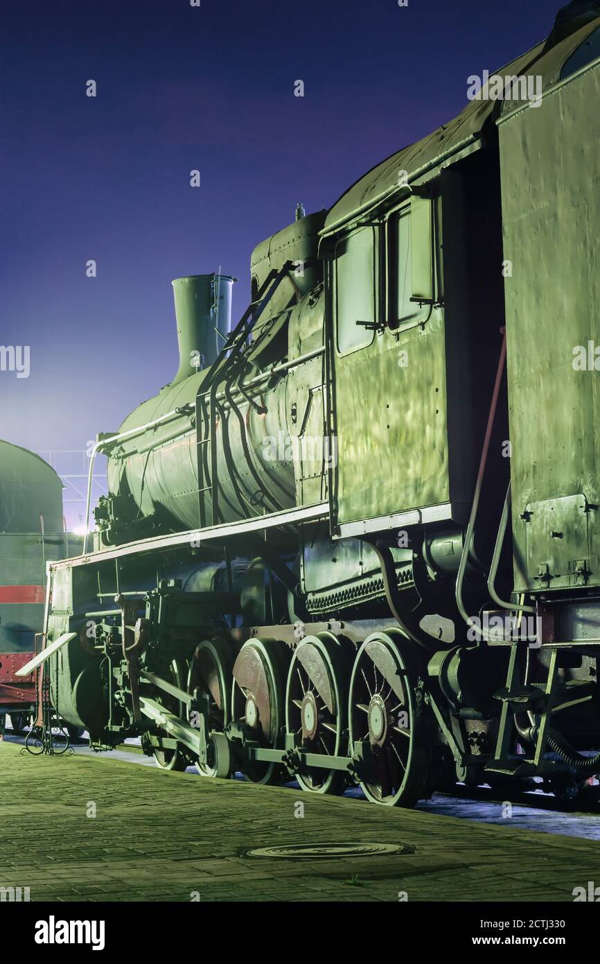 Steam locomotive at night hi-res stock photography and images - Alamy