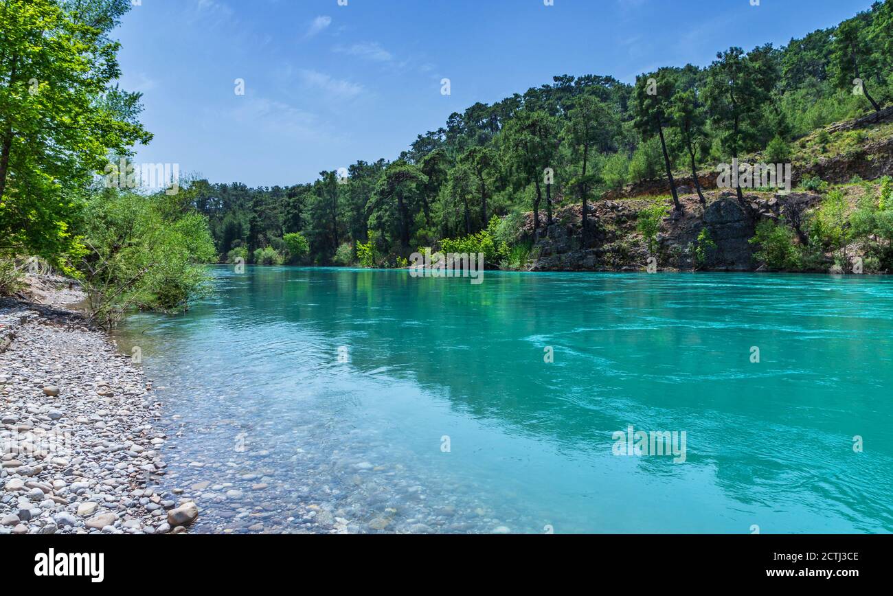 The Köprüçay River, which originates from the Taurus Mountains and ...