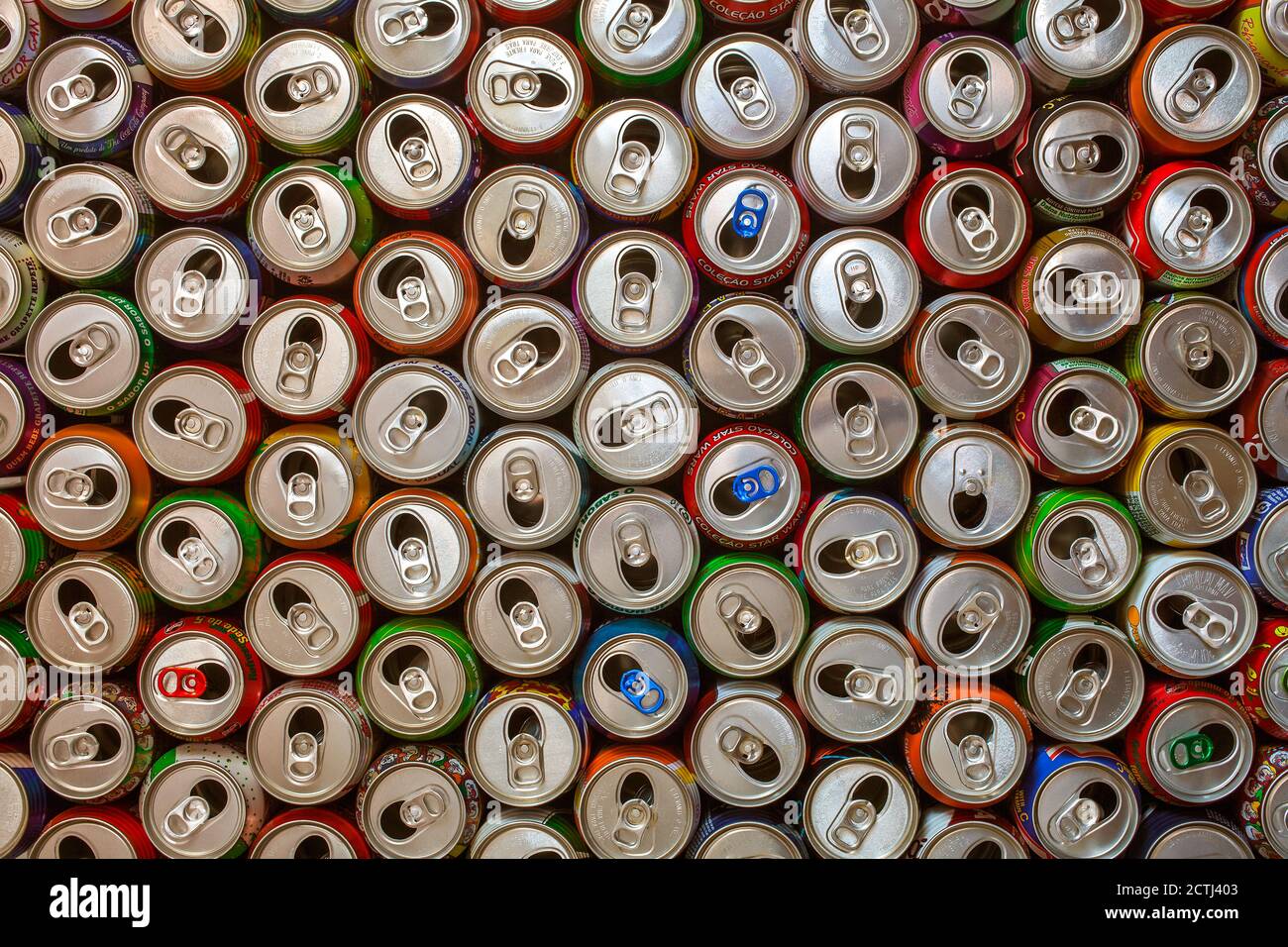 Top soda can abstract texture Stock Photo - Alamy