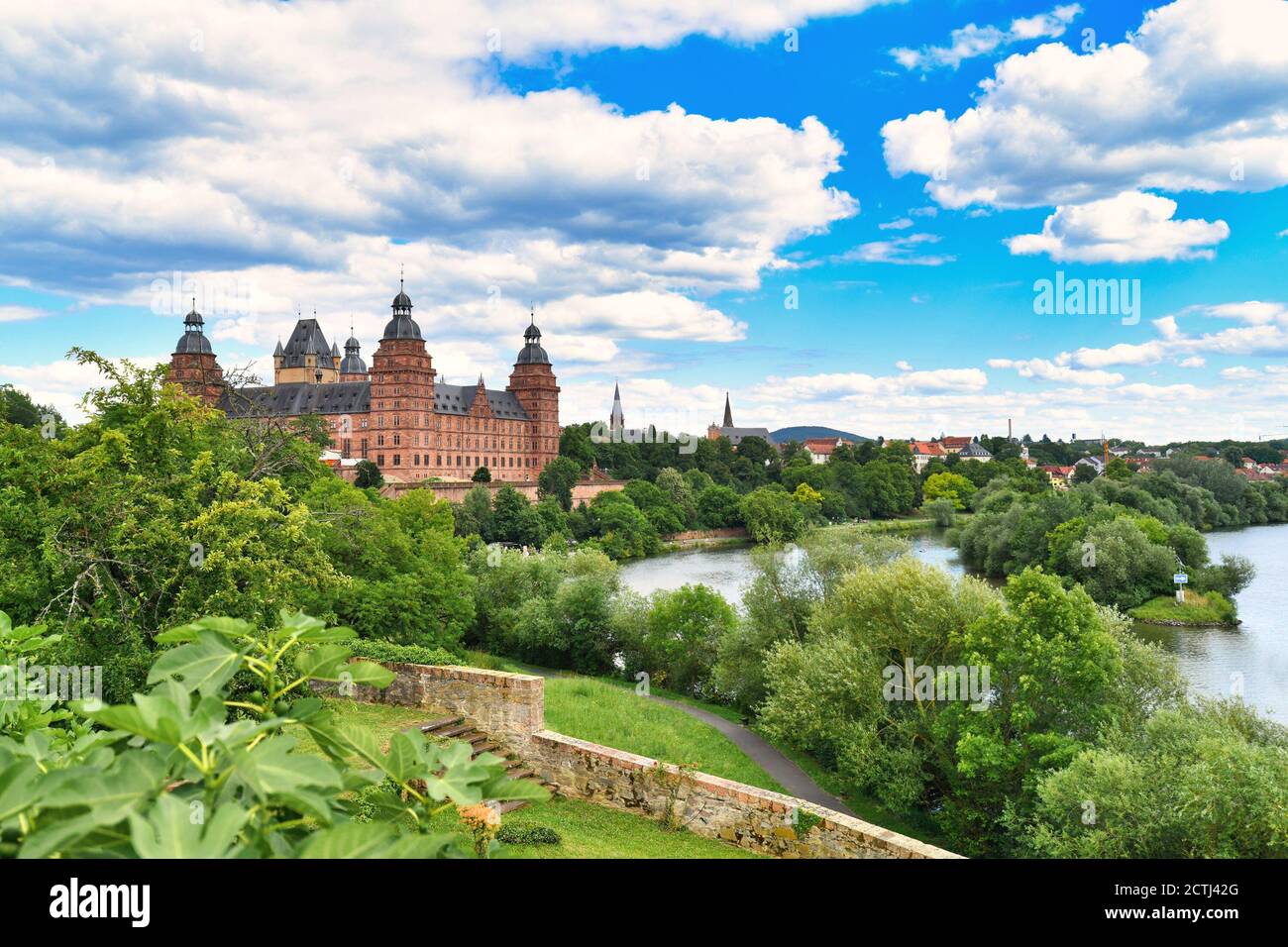 Aschaffenburg, Germany - July 2020: View over German city Aschaffenburg ...