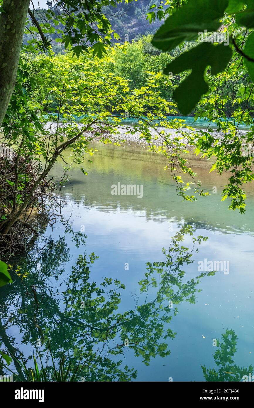 The Köprüçay River, which originates from the Taurus Mountains and ...