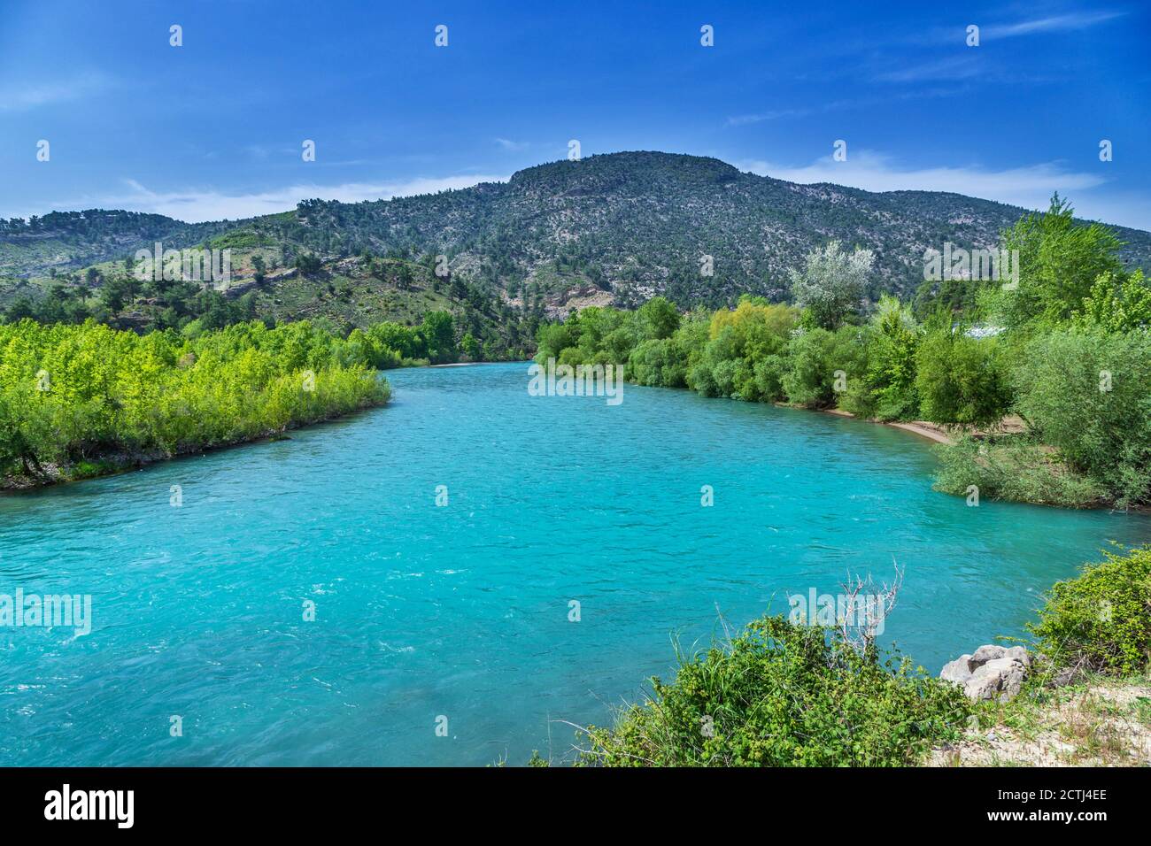 The Köprüçay River, which originates from the Taurus Mountains and ...