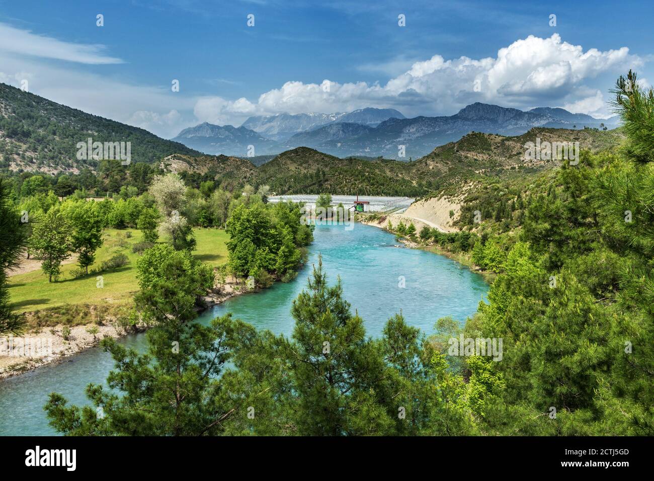 The Köprüçay River, which originates from the Taurus Mountains and ...