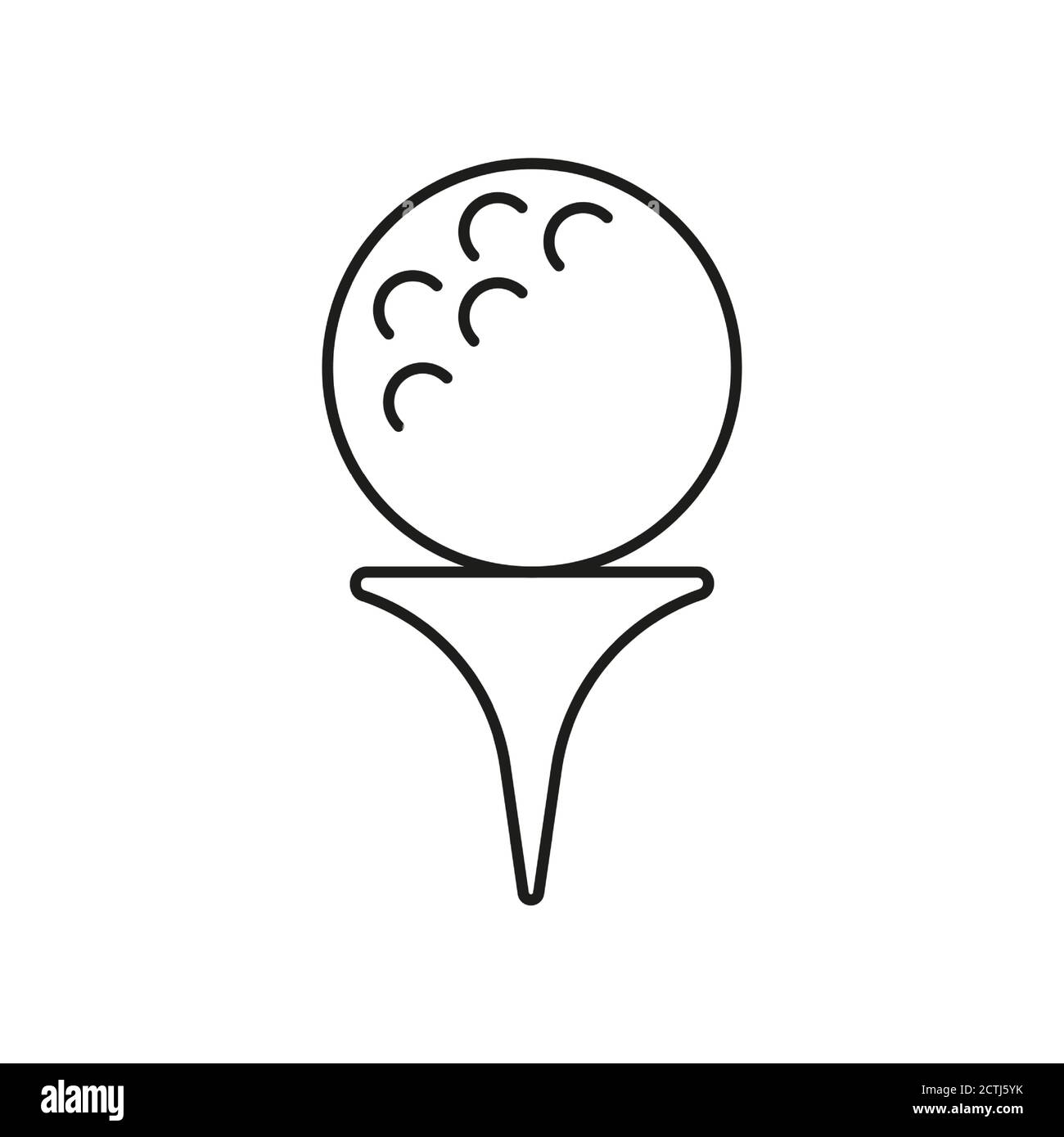 vector golf ball symbol vector outline Stock Vector Image & Art - Alamy