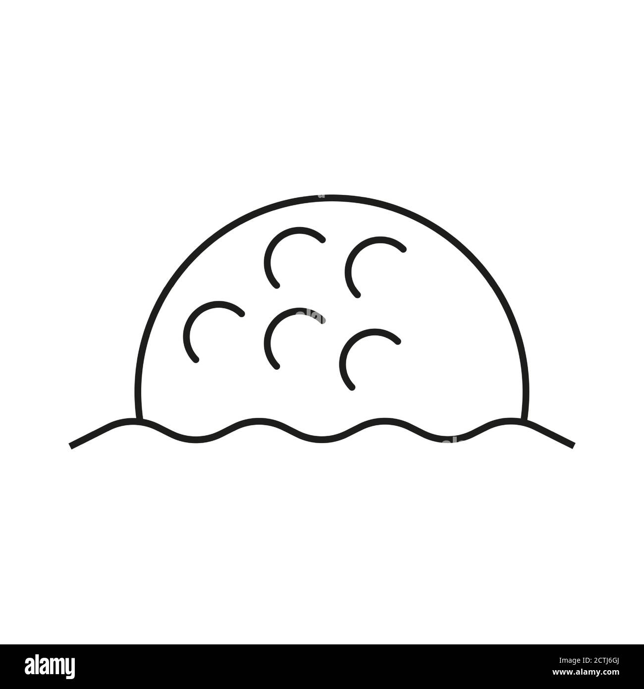 golf ball in the water icon outline style Stock Vector Image & Art - Alamy