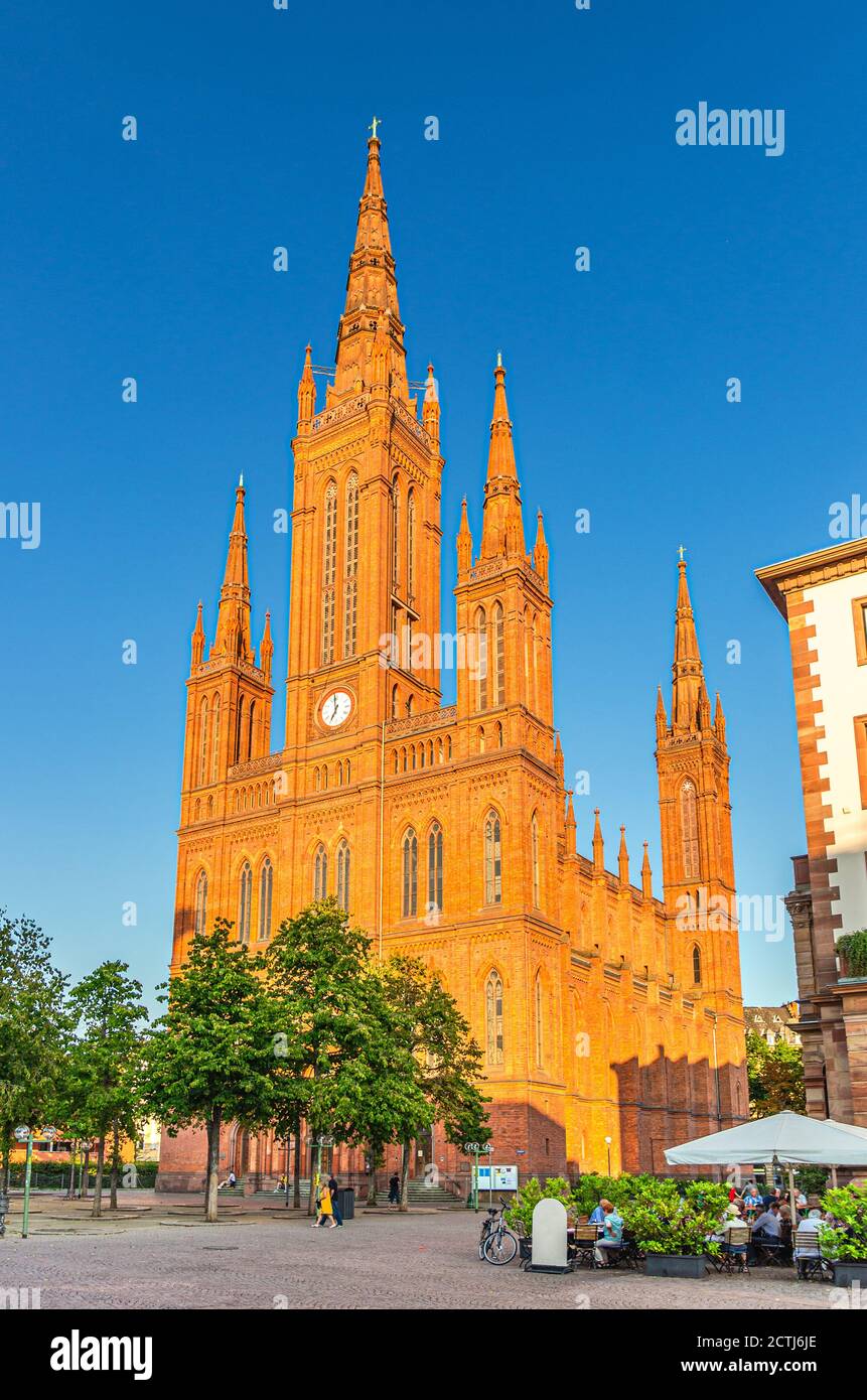 Evangelical Market Protestant church Wiesbaden or Marktkirche neo ...