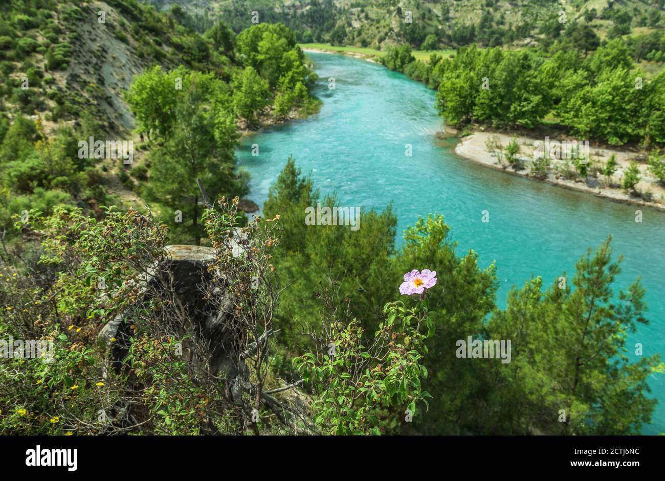 The Köprüçay River, which originates from the Taurus Mountains and ...