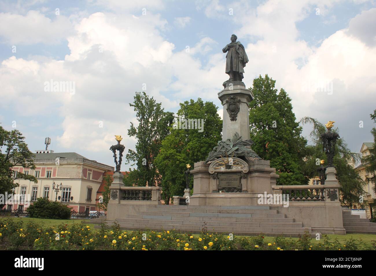 Adam Mickiewicz Monument in Warsaw , Poland Stock Photo - Alamy