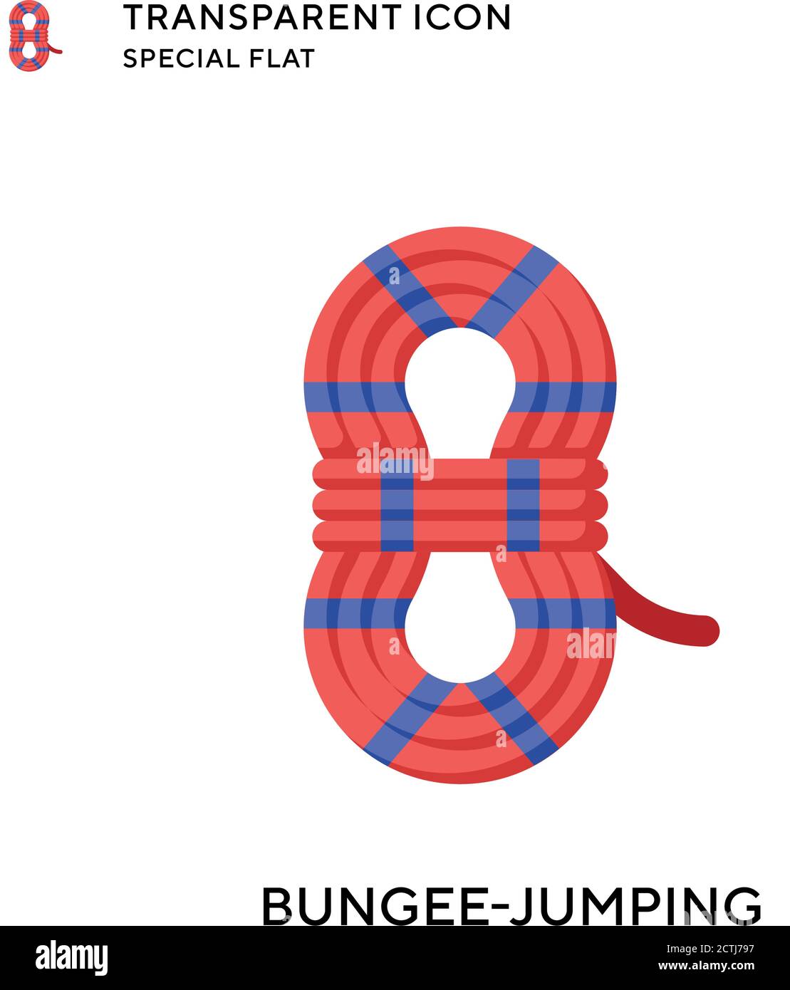 Bungee-jumping vector icon. Flat style illustration. EPS 10 vector ...