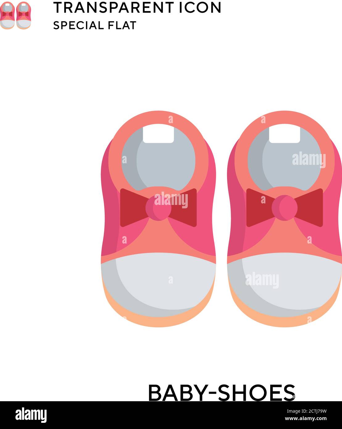 Baby-shoes vector icon. Flat style illustration. EPS 10 vector Stock ...