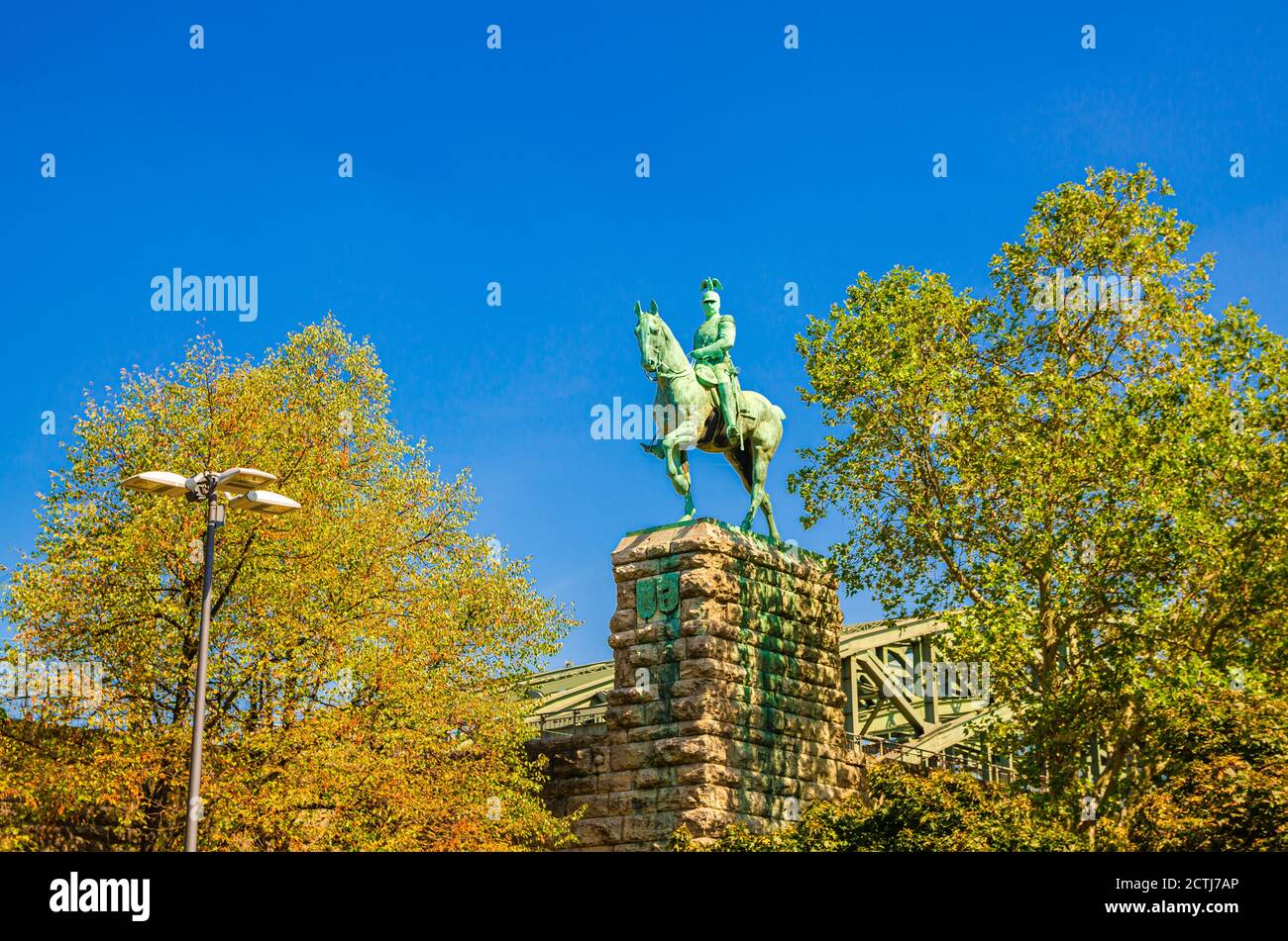 Equestrian statue at hohenzollern bridge hi-res stock photography and ...