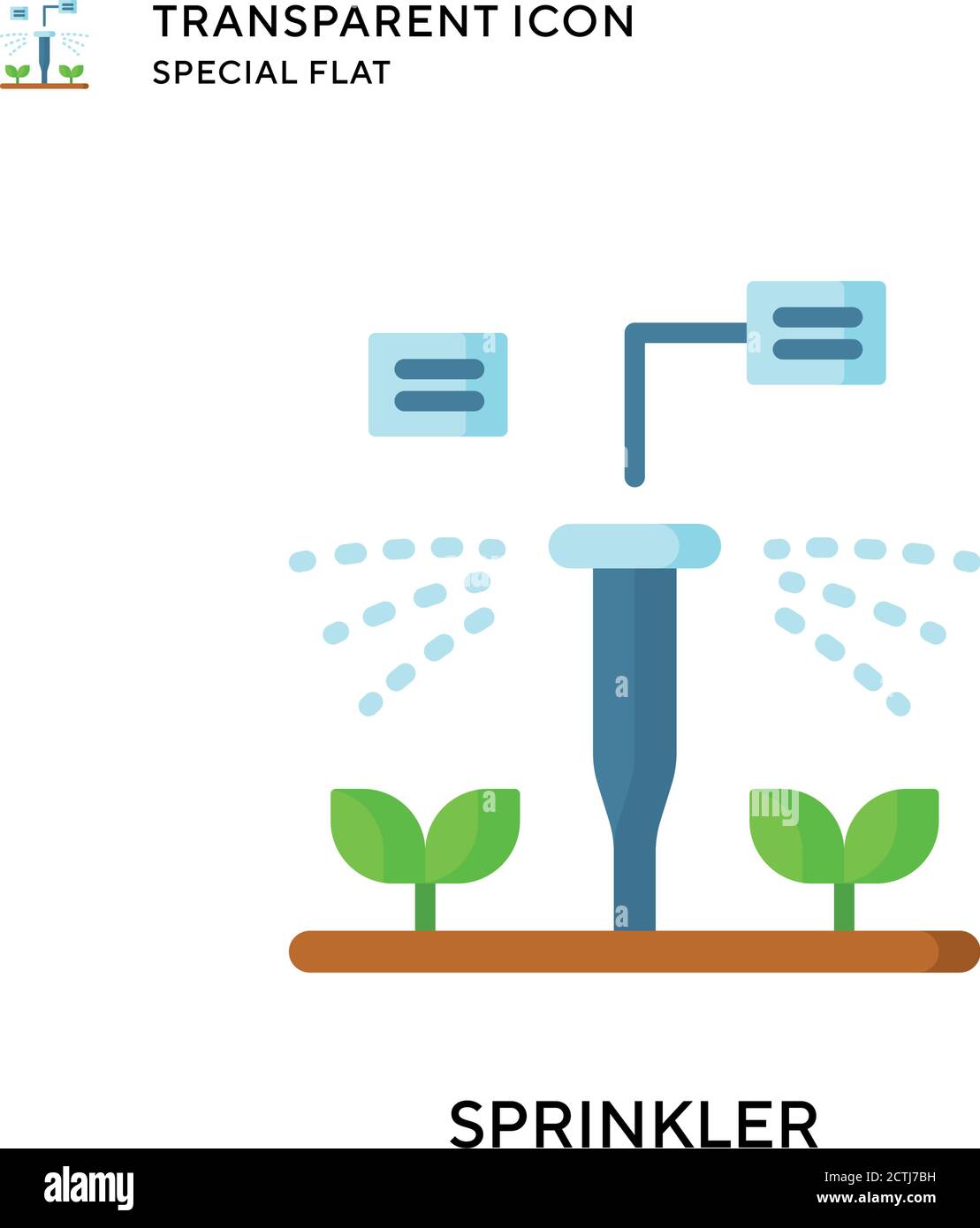 Automatic irrigation sprinkler flat Cut Out Stock Images & Pictures - Alamy