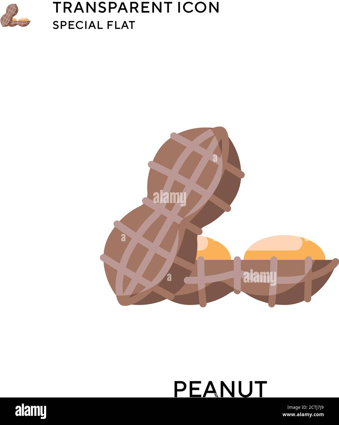 Peanut vector icon. Flat style illustration. EPS 10 vector Stock Vector ...