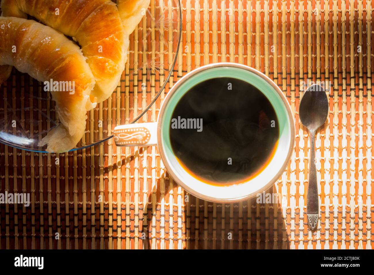 Overhead breakfast plate coffee hi-res stock photography and images - Alamy