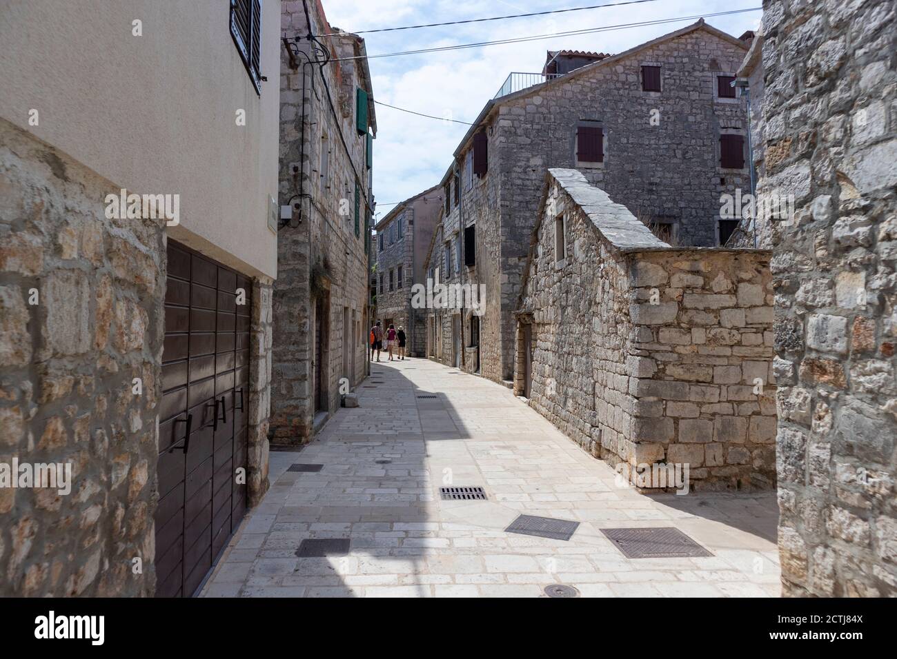 Stari Grad/ Croatia-August 7th, 2020: Beautiful streets of oldest town ...
