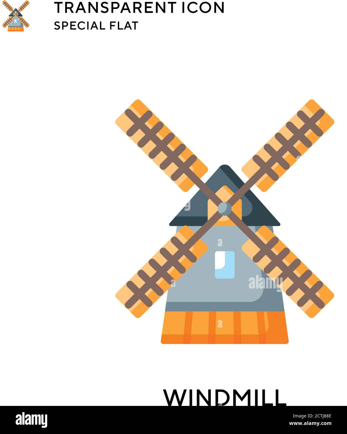 Aerial wind turbine view Cut Out Stock Images & Pictures - Alamy