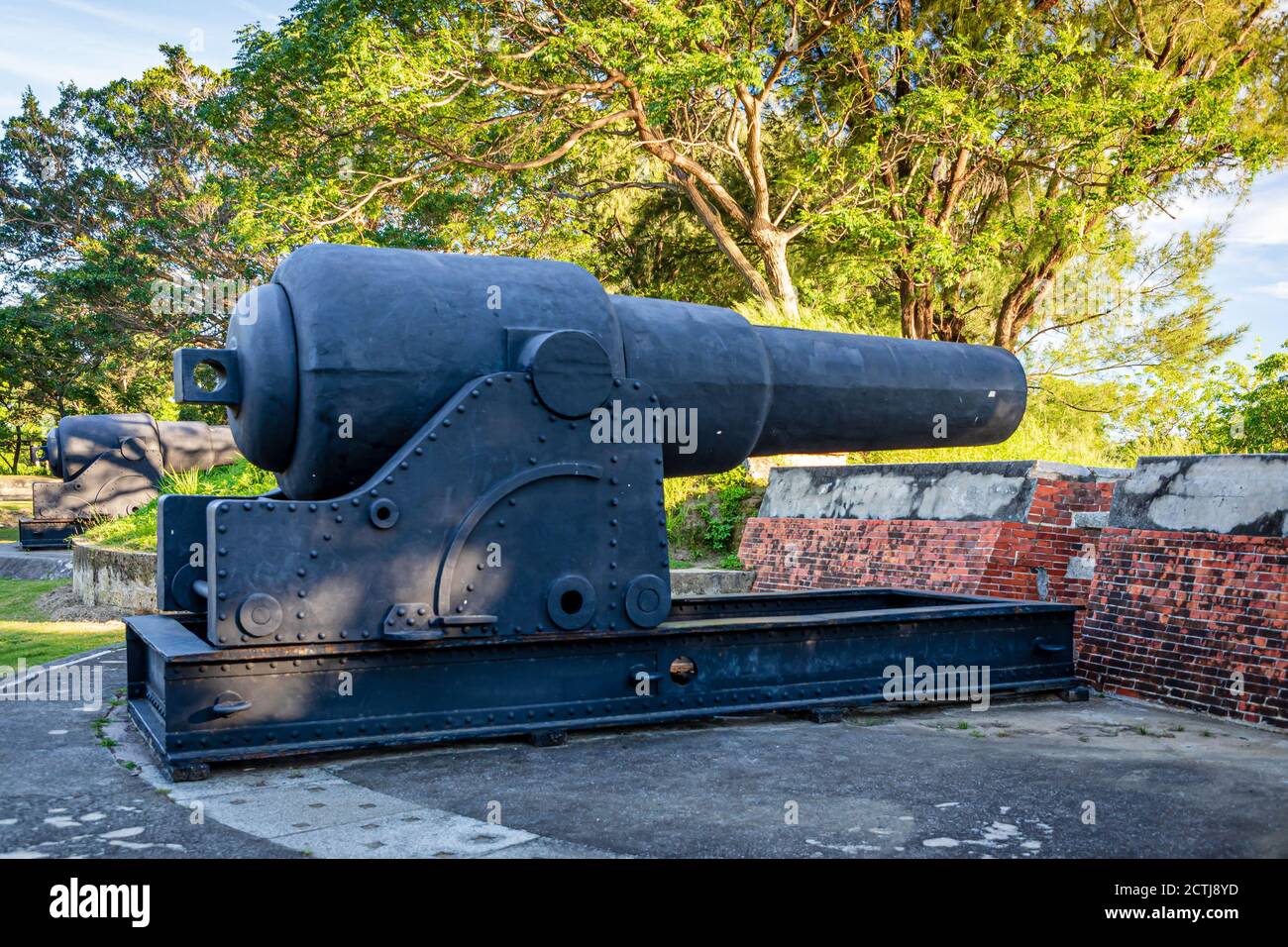 British Armstrong guns in the Eternal Golden Castle in An Ping, Tainan ...