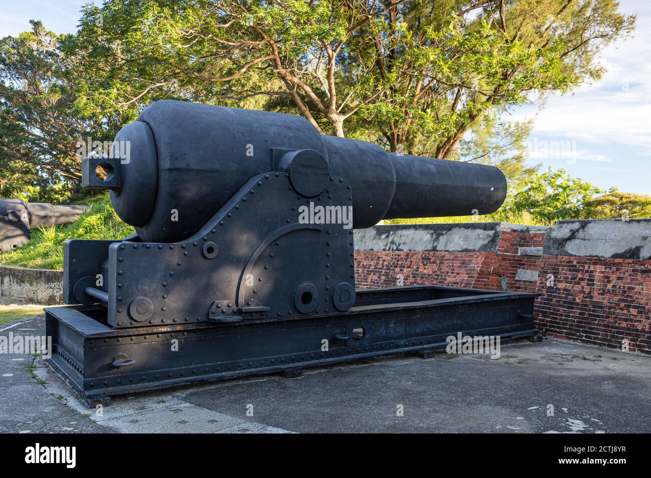 British Armstrong guns in the Eternal Golden Castle in An Ping, Tainan ...