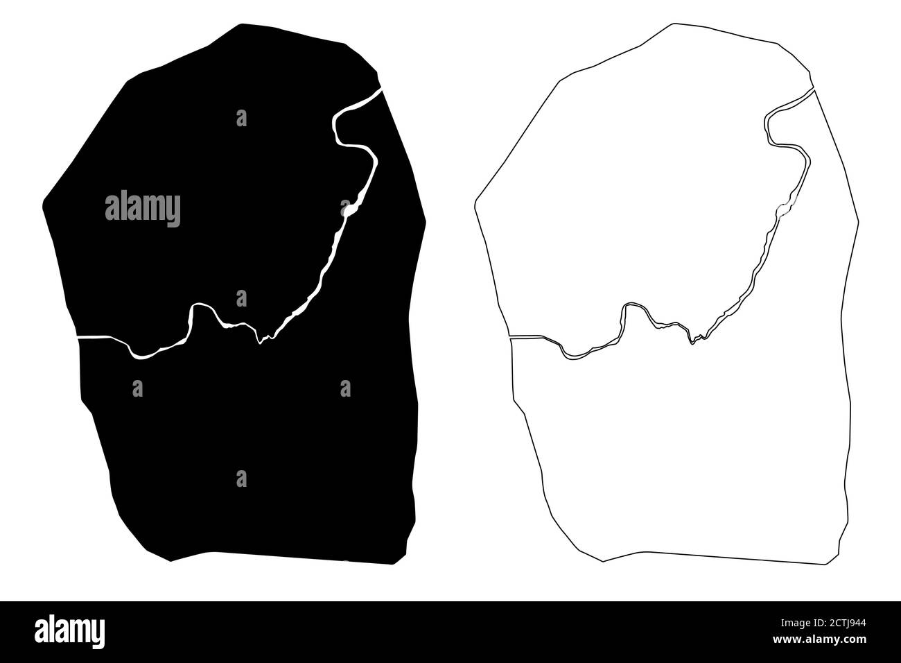 Kaduna City (Federal Republic of Nigeria, Kaduna State) map vector ...
