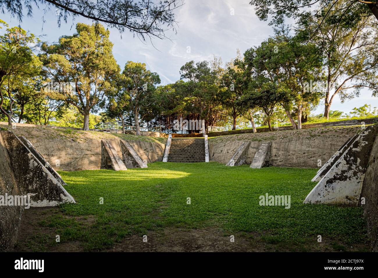 Inner yard of the Eternal Golden Castle in An Ping, Tainan, Taiwan ...